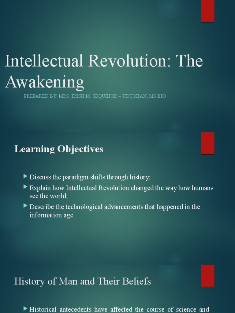 Intellectual Revolution: The Awakening: Prepared By: Mrs. Irish M ...