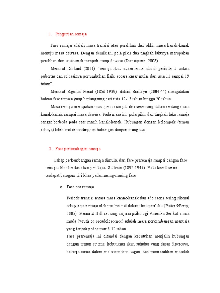 Panduan Perkembangan Remaja | PDF