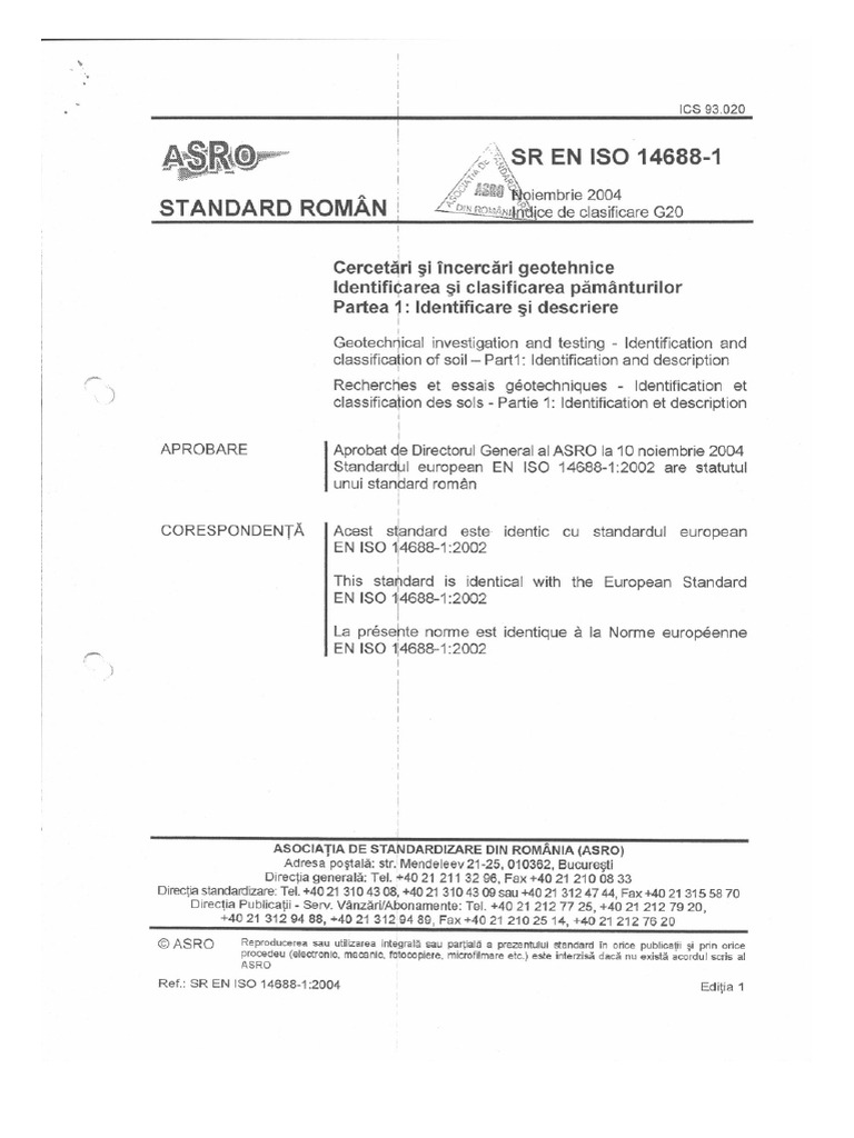 SR EN ISO 14688-1 - 2004 Cercetari Si Incercari Geotehnice ...
