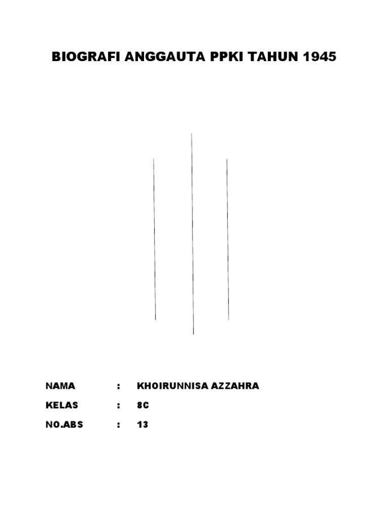 Biografi Anggota Ppki Tahun 1945 | PDF