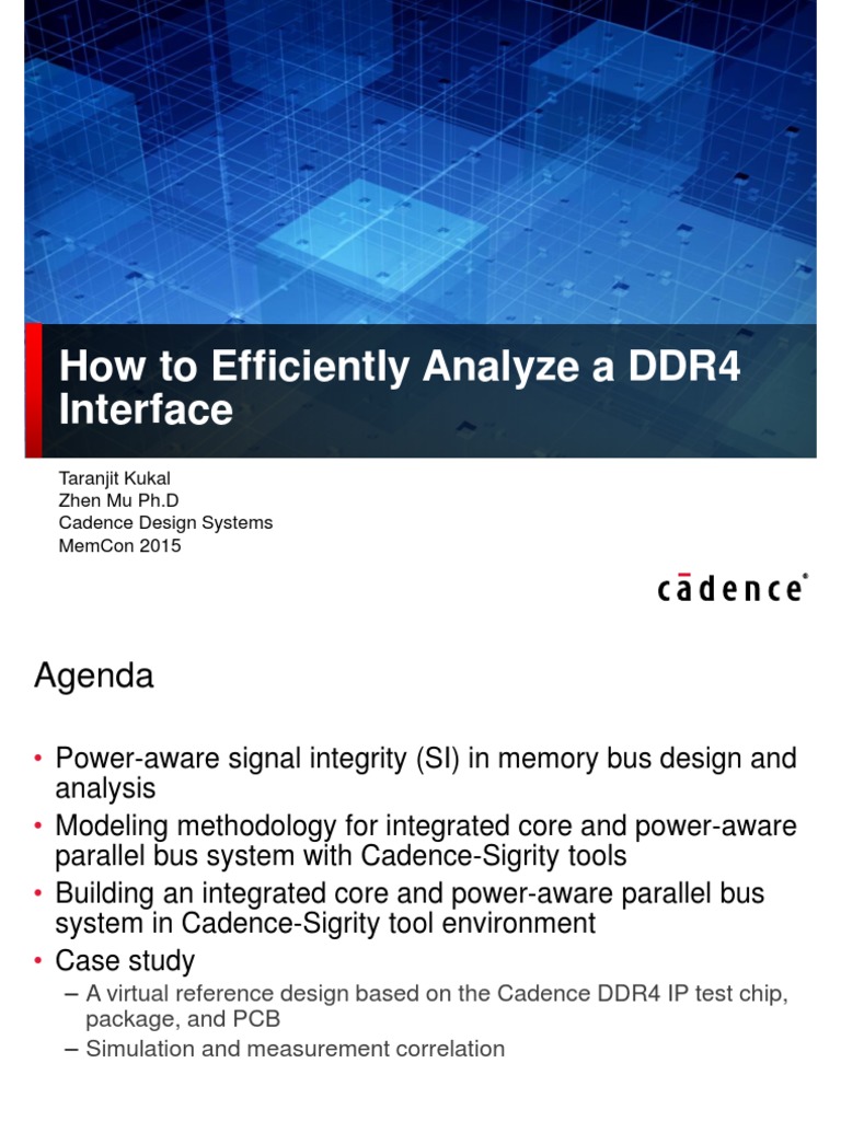 Sigrity How To Efficiently Analyze ddr4 Interface CP | PDF | Spice ...