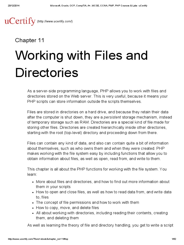 Working With Files and Directories: Chapter 11 | PDF | Comma Separated Values | Filename
