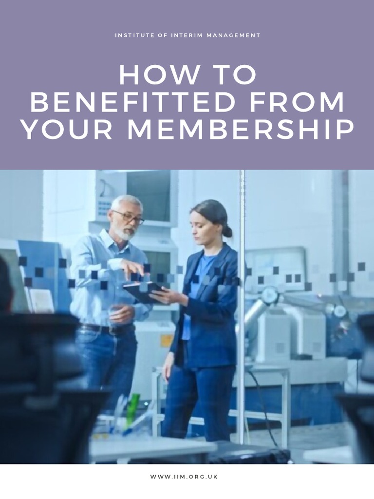 Benefits of IoD Membership - Institute of Interim Management | PDF