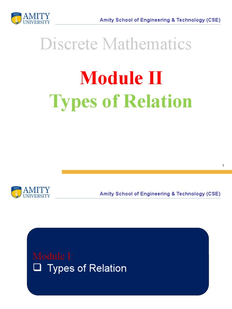 DMS - Mod-2 - L2 - Types of Relation | PDF | Mathematical Relations | Mathematical Concepts