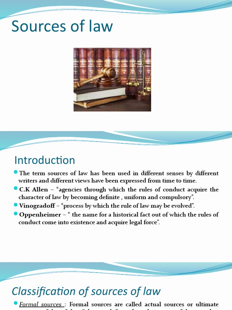 Understanding Sources of Law | PDF | Precedent | Sources Of Law