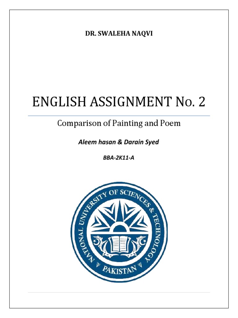 English Literature Assignment | PDF | Poetry | Paintings