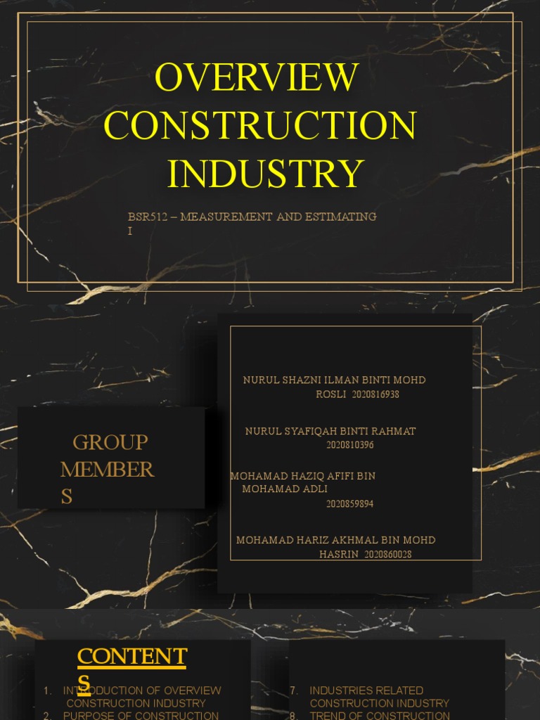 Overview of Construction Industry | PDF | Building Information Modeling ...