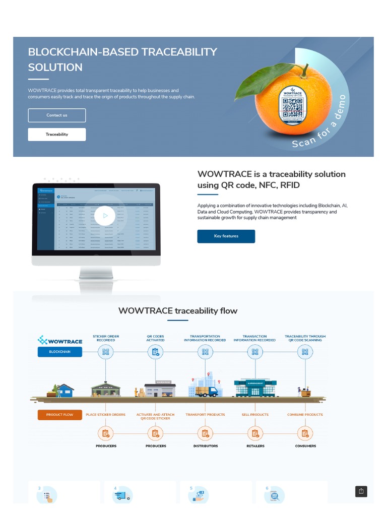 Blockchain-Based Traceability Solution: WOWTRACE Is A Traceability ...