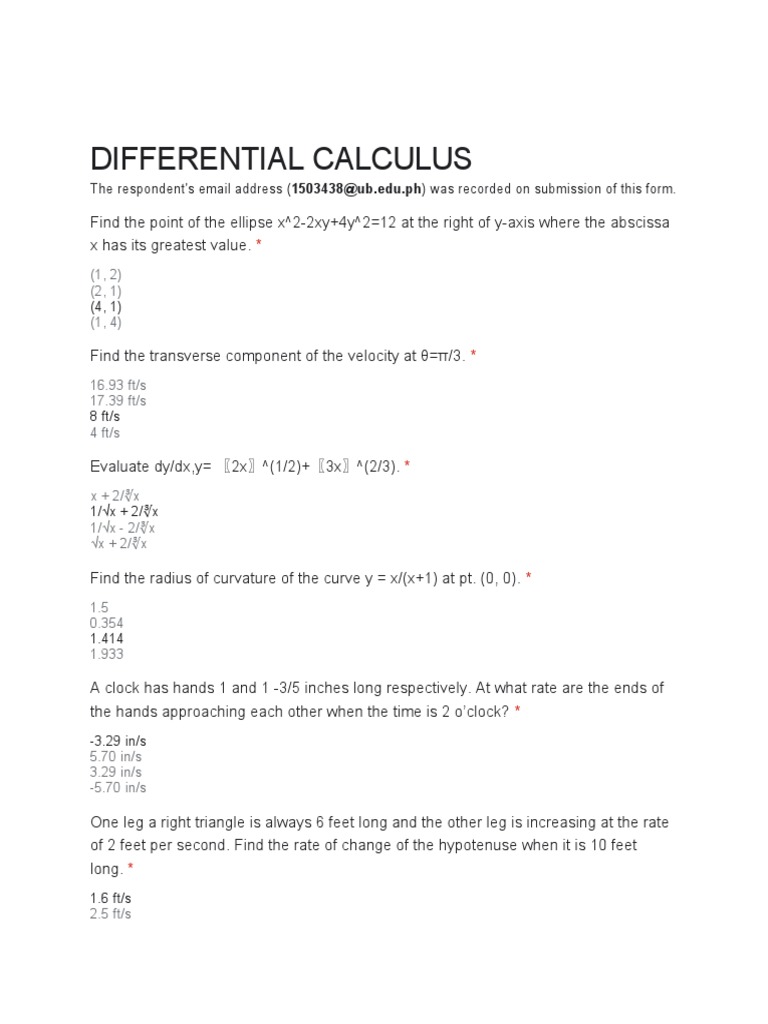 DIFFERENTIAL CALCULU1 Ijjhh | PDF | Curvature | Area