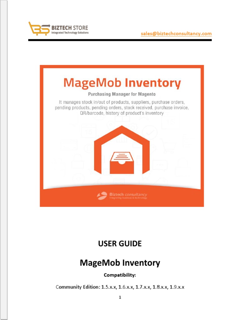 Magemob Inventory: User Guide | PDF | Magento | Barcode