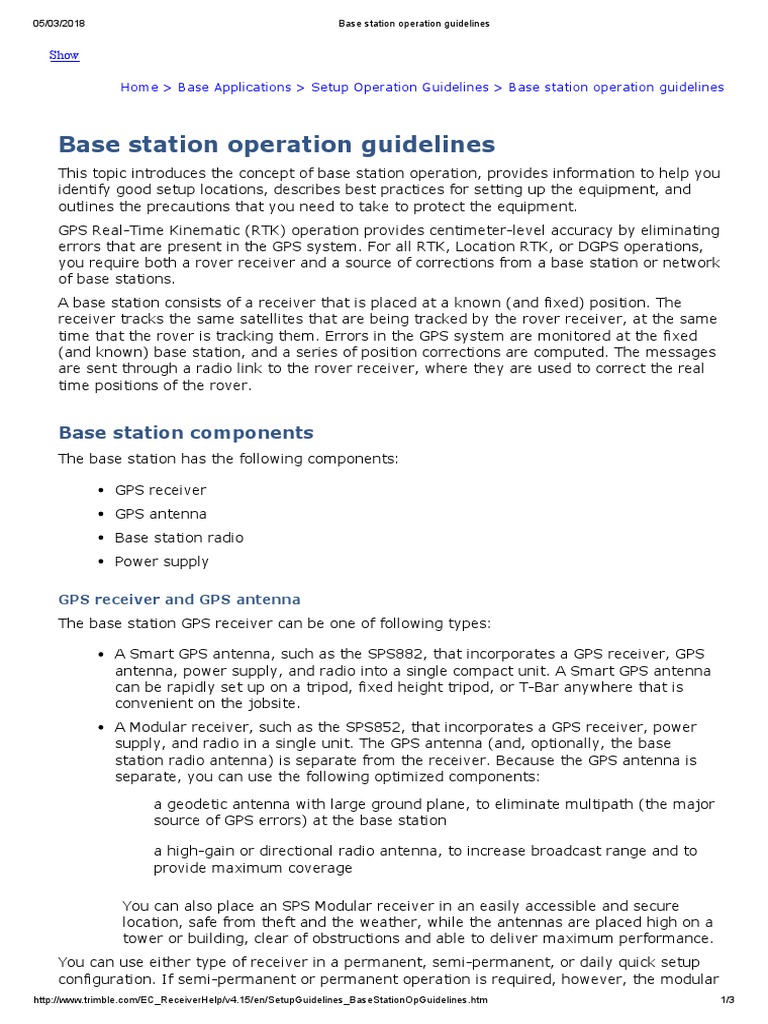 Base Station Operation Guidelines | PDF | Base Station | Global ...