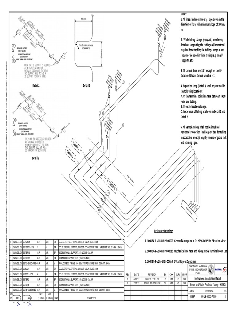 Notes:: 3D Anchor Support (Tight Clamp) 2D Directional Support (Loose ...