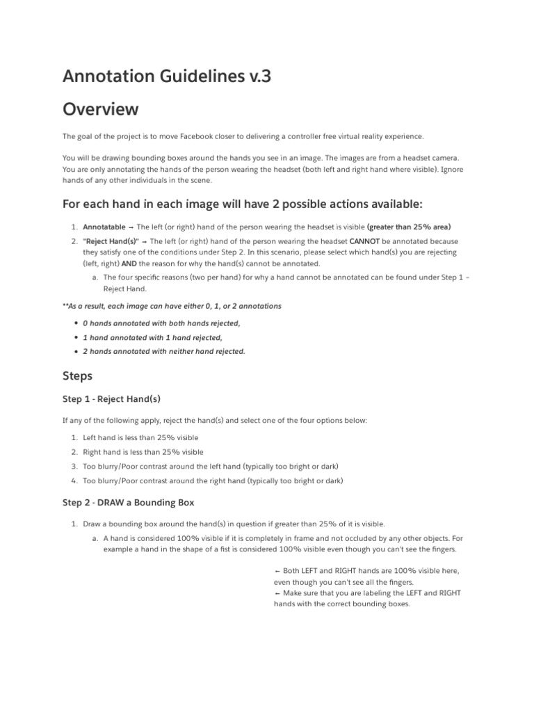 Annotation Guidelines v.3: For Each Hand in Each Image Will Have 2 ...