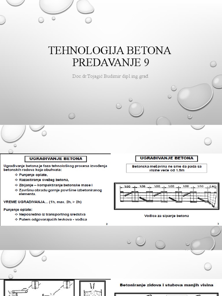 Apredavanje 9 Tehnologija Betona | PDF