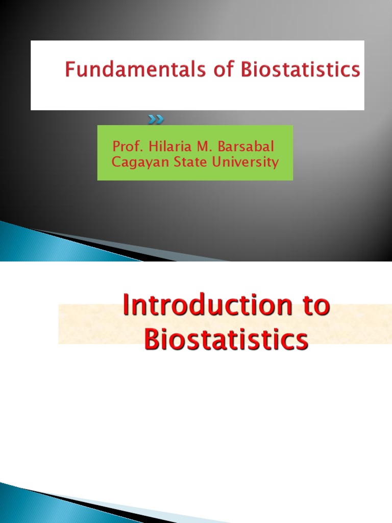 Intro To Biostatistics | PDF | Level Of Measurement | Dependent And ...