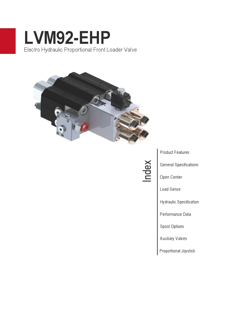 LVM92-EHP: Electro Hydraulic Proportional Front Loader Valve | PDF ...