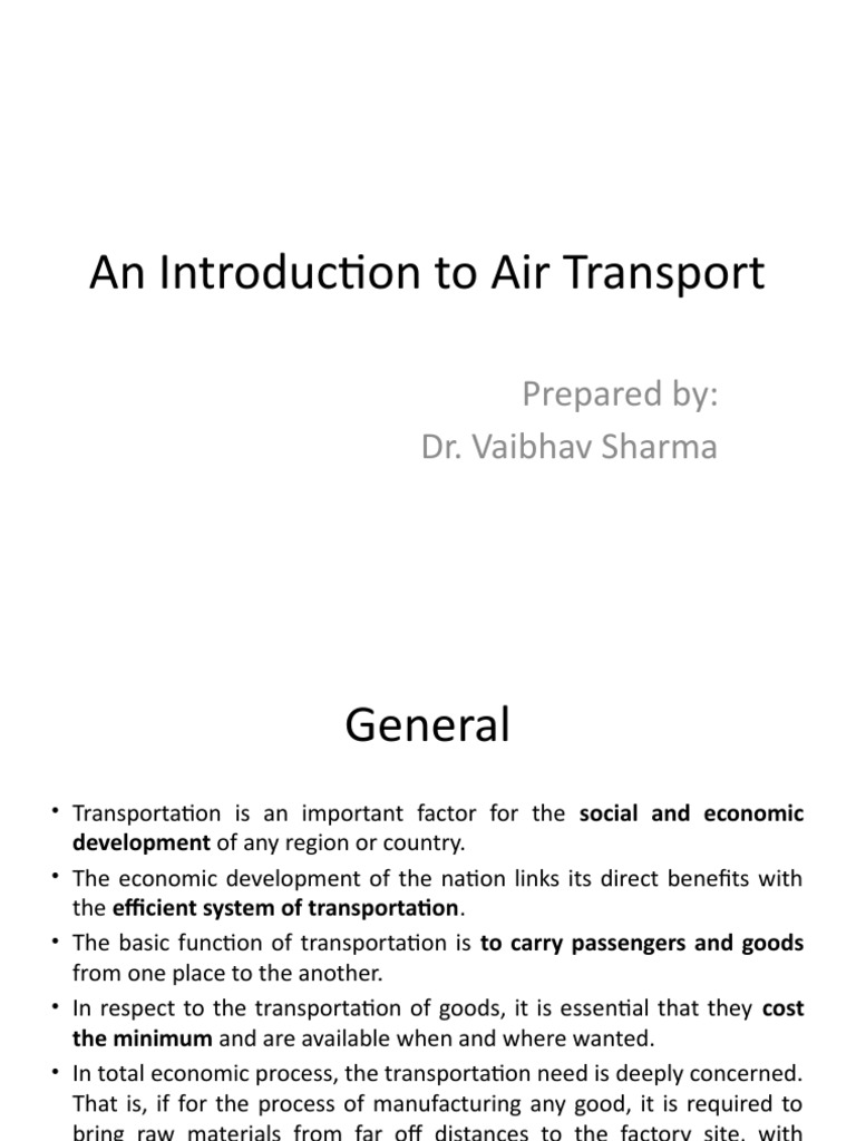 01 Introduction To Air Transport | PDF | Airport | Transport