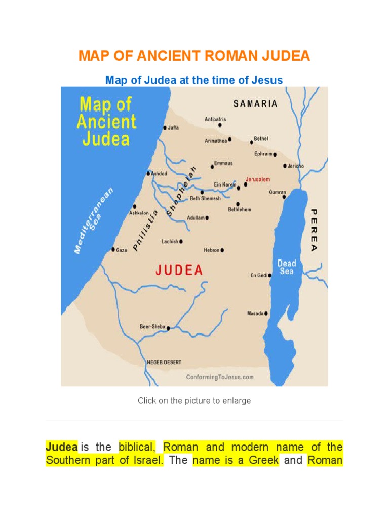 Map of Ancient Roman Judea | PDF | Samaria | Judea