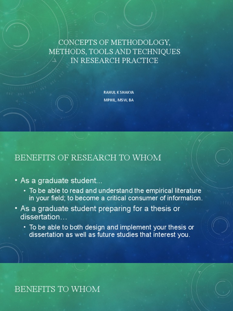 Unit 5.0-Research Methodology, Tools, Techniques | PDF | Scientific ...