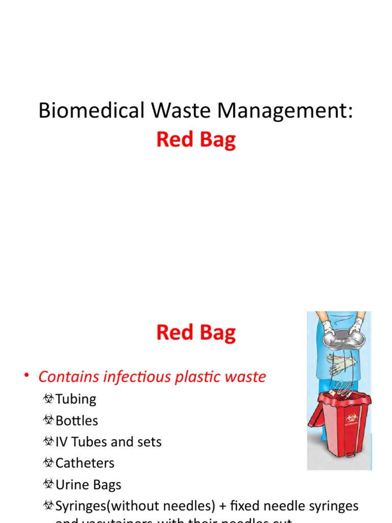 Biomedical Waste Management:: Red Bag | PDF
