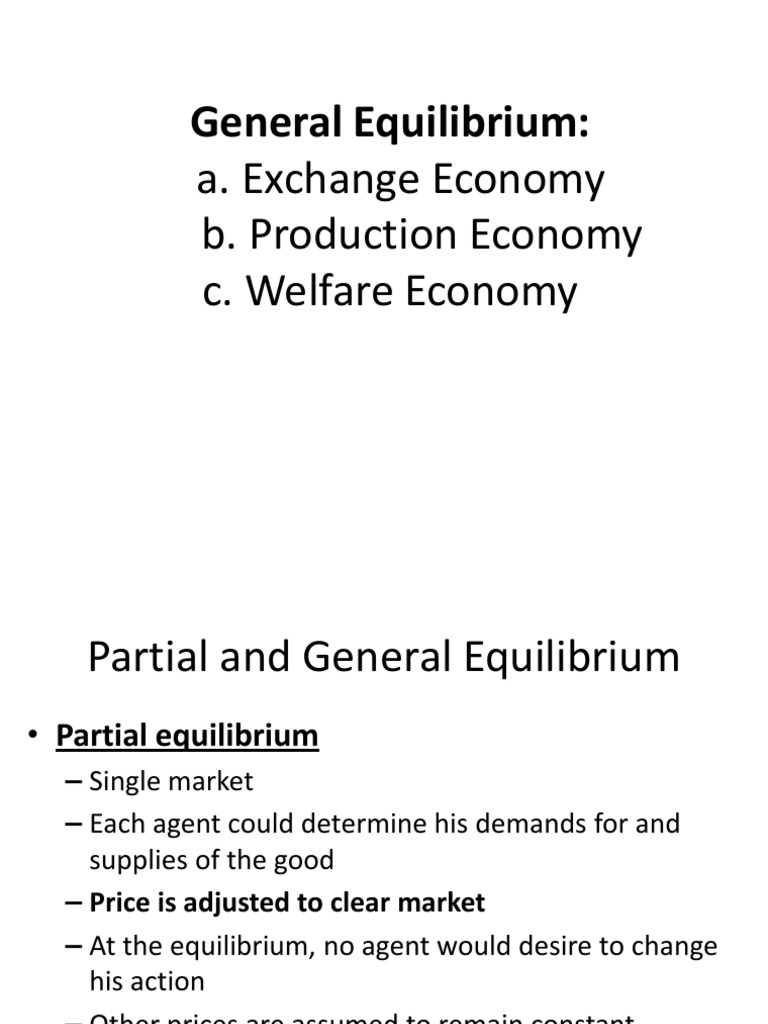 General Equilibrium in Economics | PDF | Economic Equilibrium | General ...
