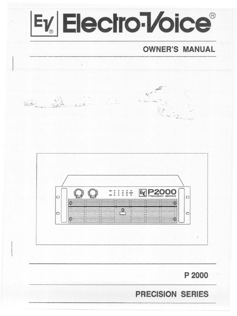 Electro-Voice p2000 SM PDF | PDF