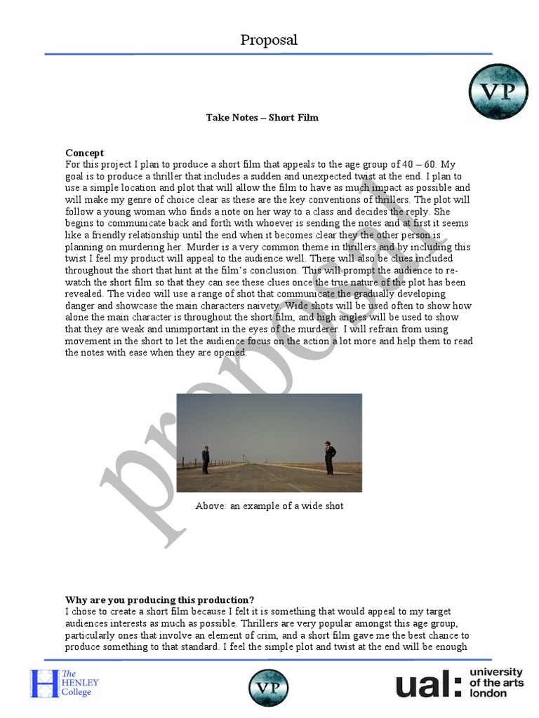 SF Proposal | PDF | Thriller (Genre) | You Tube