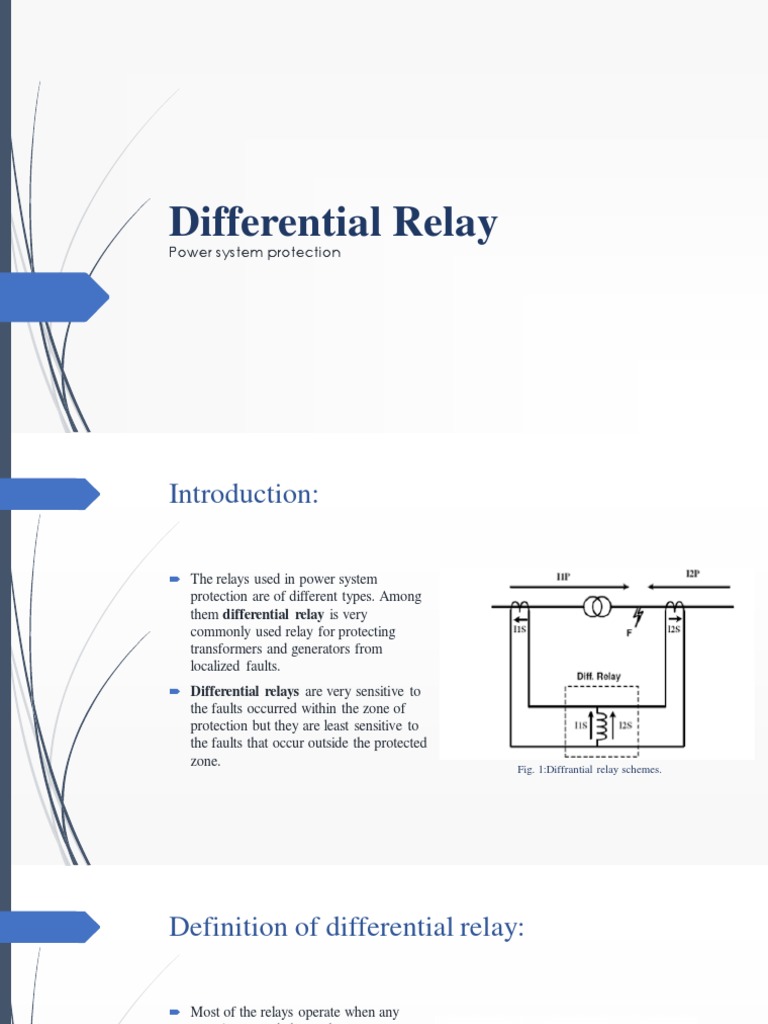 Differential Relay: Power System Protection | PDF | Relay | Transformer