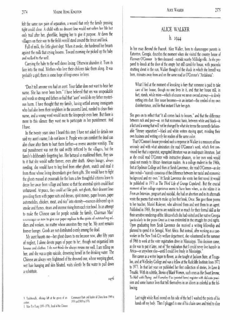 Everyday Use - Alice Walker | PDF