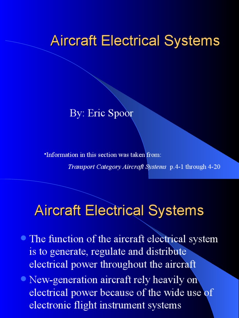 Aircraft Electrical Systems | PDF | Electric Generator | Rectifier