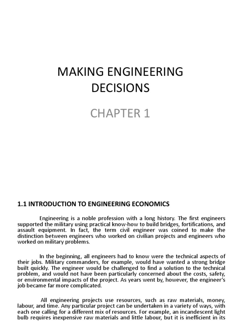 Making - Engineering - Decisions - Lesson - 1 | Download Free PDF ...