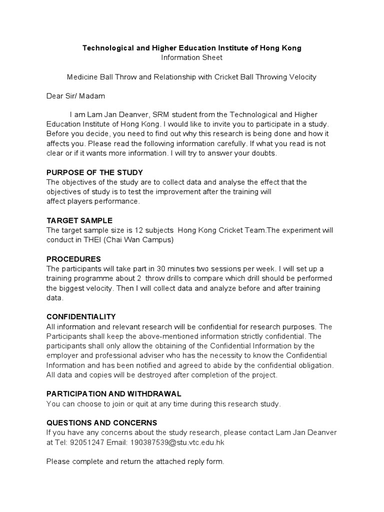 Information Sheet | PDF