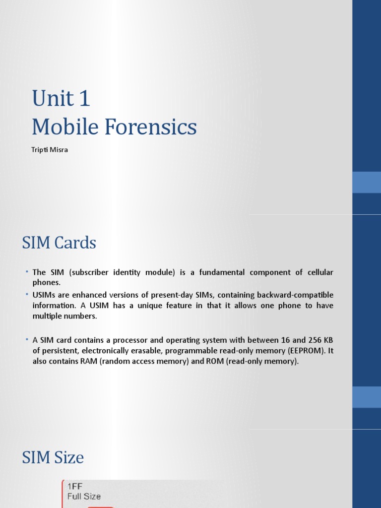 Unit 1 Mobile Forensics 1.0 | PDF | Read Only Memory | Mobile Phones