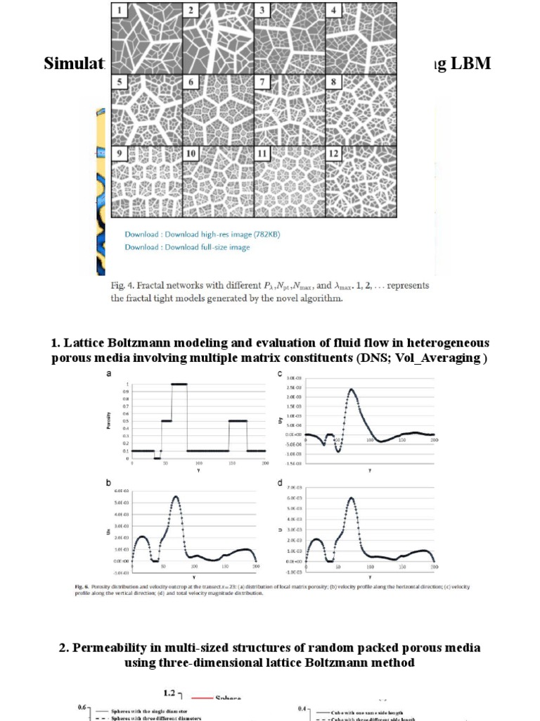 Simulation of Fluid Flow Through Porous Media Using LBM | PDF