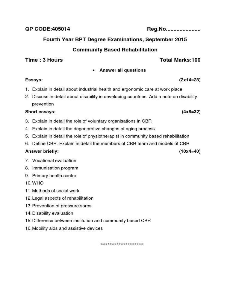 Question Paper CBR | PDF