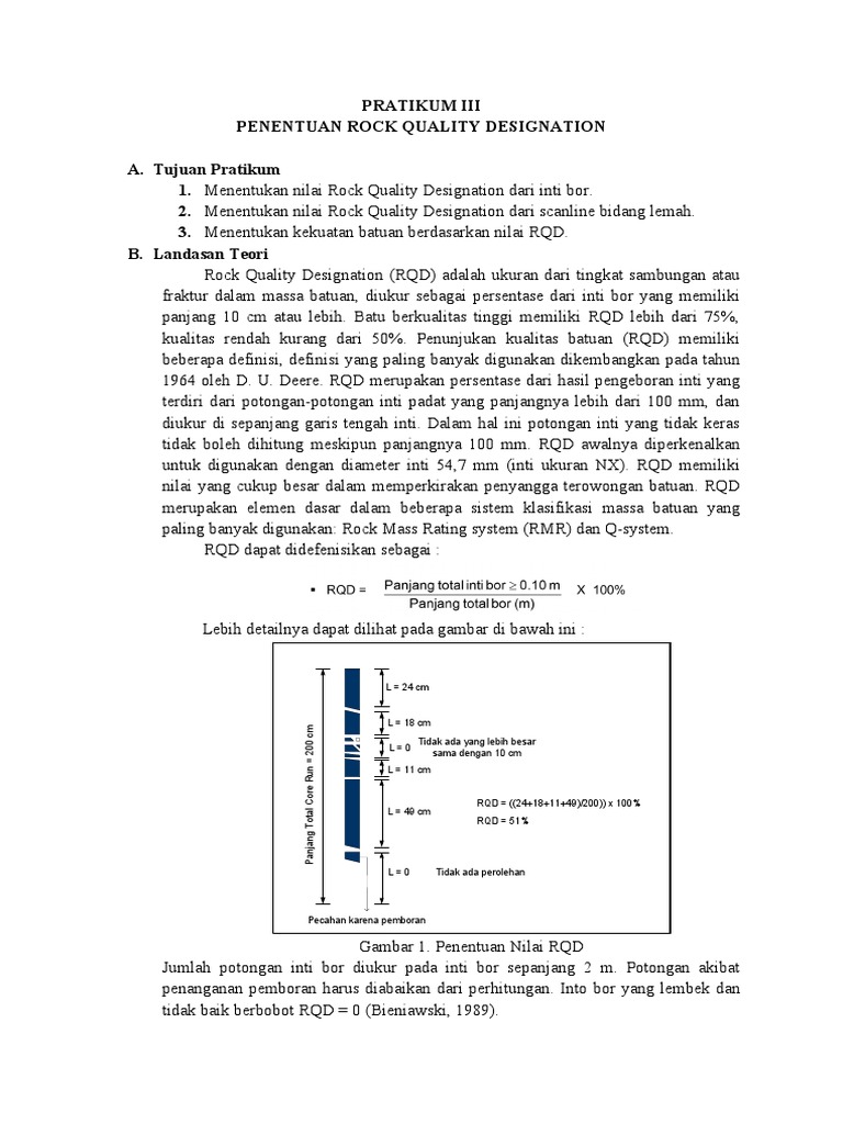 Modul Perhitungan RQD | PDF