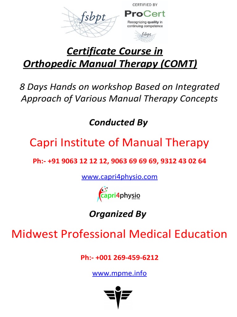 Capri Institute of Manual Therapy | PDF