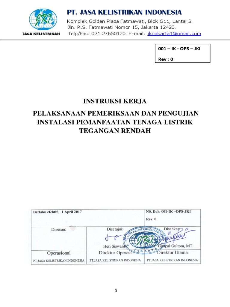 Scan Pedoman Pelaksanaan Pemeriksaan Dan Pengujian Instalasi ...