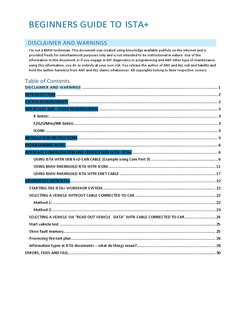 Guide To Ista+ PDF | PDF | Ip Address | Windows Registry