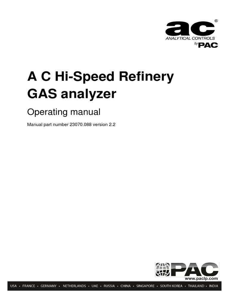 HS RGA Operating Manual PDF | PDF | Gas Chromatography | Valve