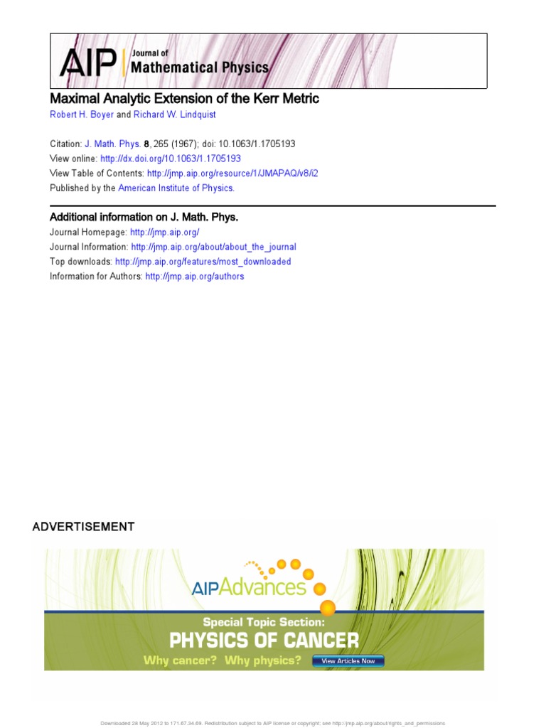 Maximal Analytic Extension of The Kerr Metric: Additional Information ...