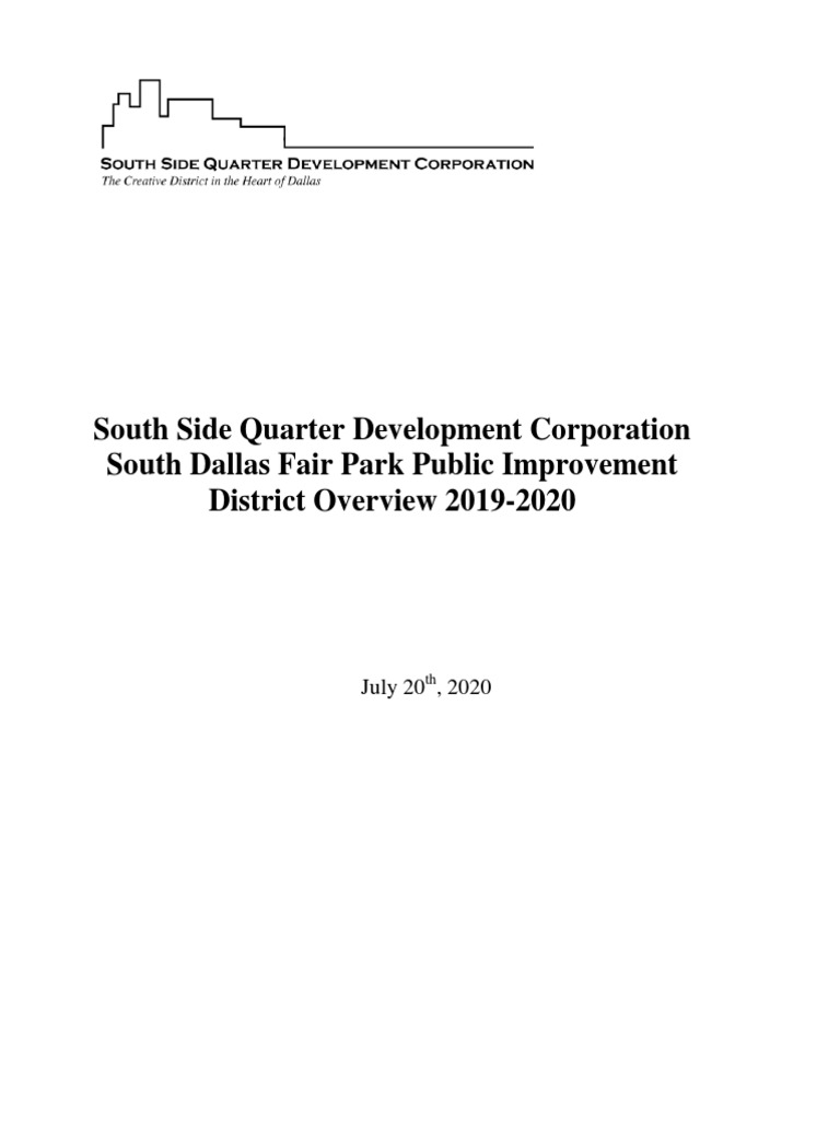 South Dallas Fair Park Development Overview | PDF | Lighting ...