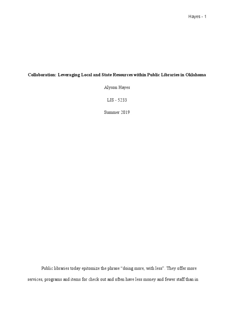 Current Issues Paper | PDF | Public Library | Literacy