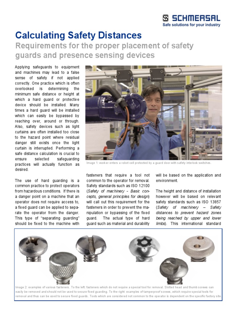 Safety Distance | PDF | Screw | Safety