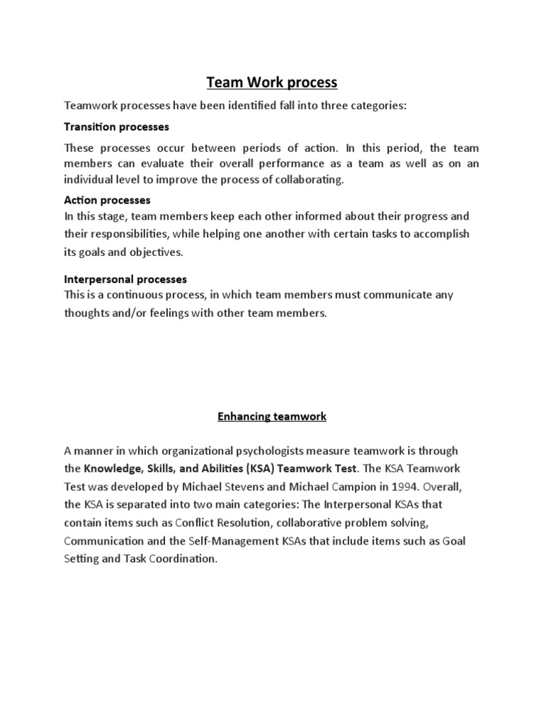 Team Work - MY Speech | PDF | Goal | Leadership