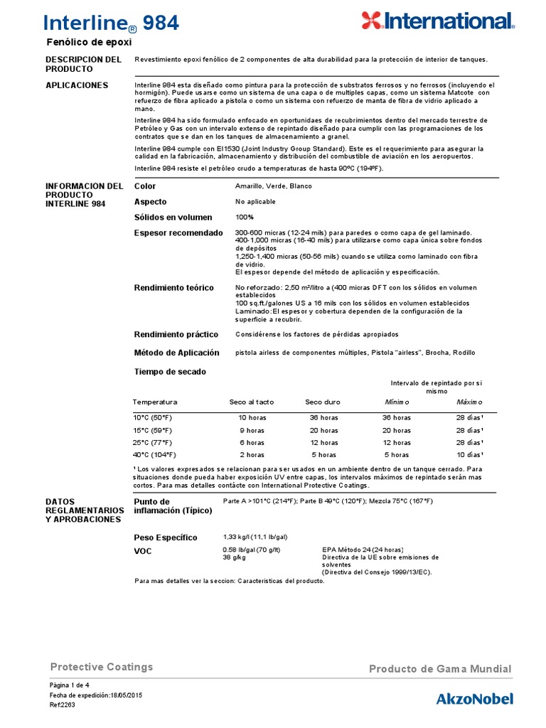 Interline 984 RP13 | PDF | Epoxy | Hormigón