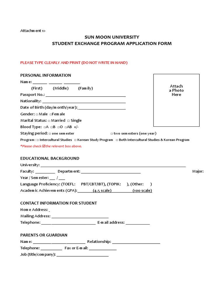 Student Exchange Program Application Form | PDF | Physical Examination | Blood Pressure