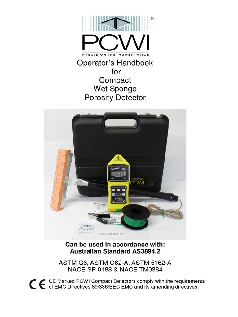 Operator's Handbook For Compact Wet Sponge Porosity Detector | PDF ...