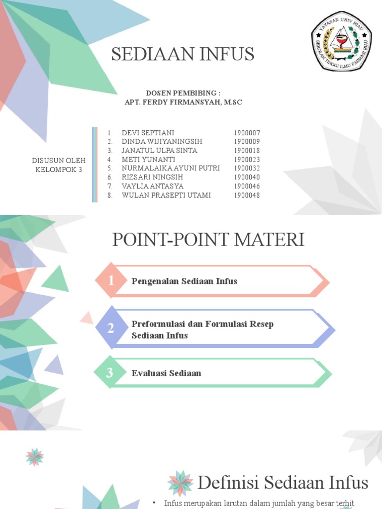 Sediaan Infus-Kelompok 3 | PDF