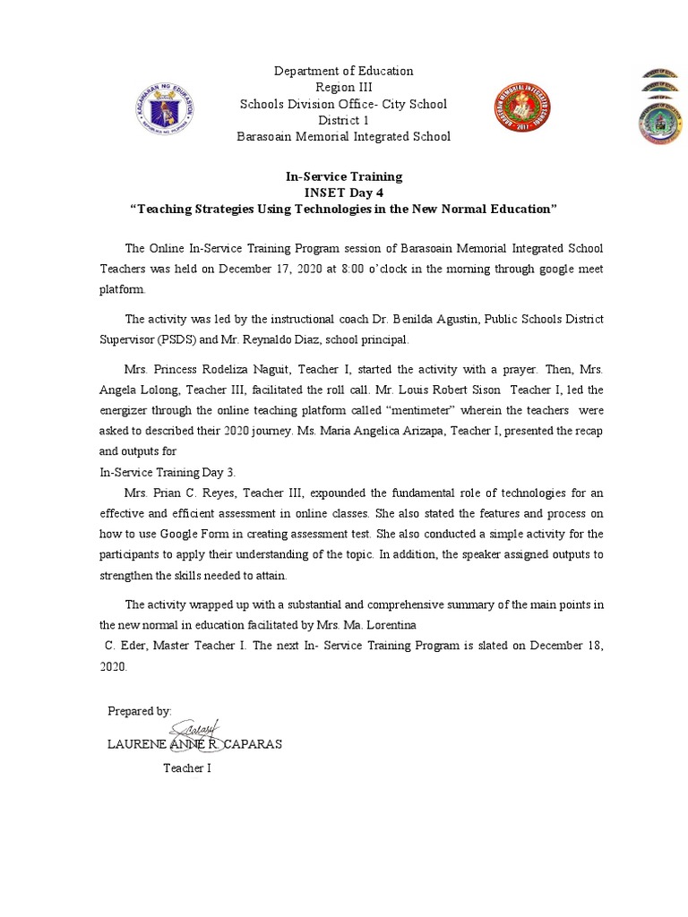 INSET RECAP For Day 4 | PDF | Career & Growth | Social Science